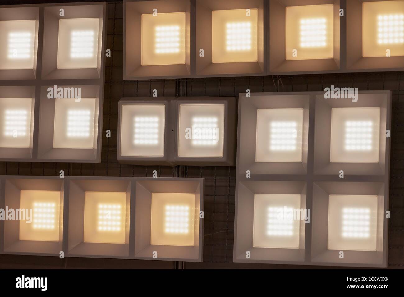 led panels lighting Stock Photo - Alamy