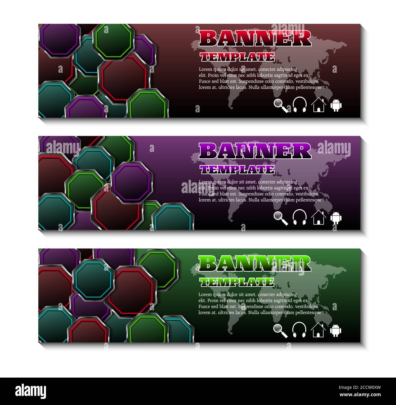 Business banner set Cut Out Stock Images & Pictures - Alamy