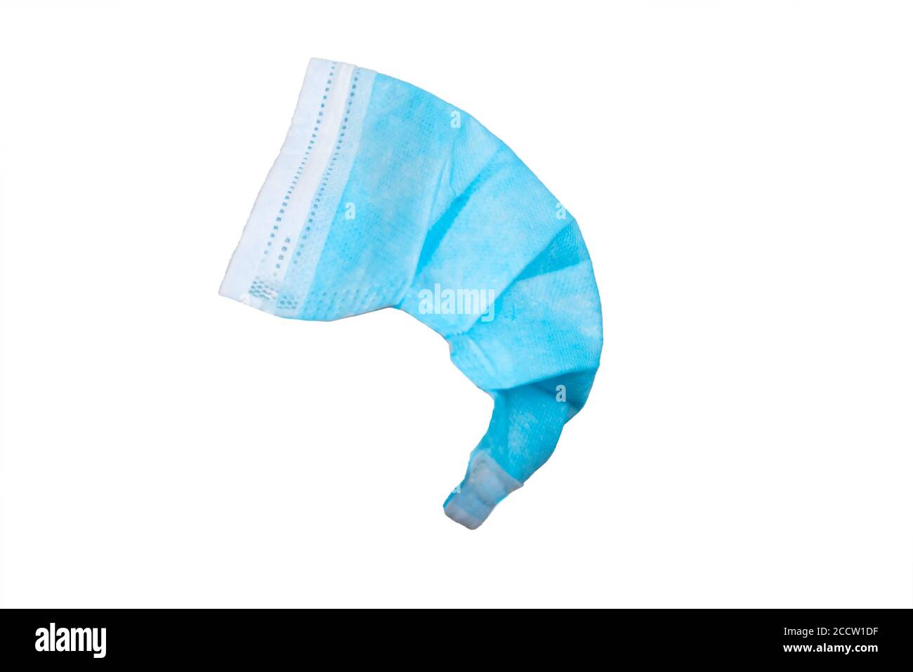 Blue Medical mask side view isolated on white background Stock Photo ...