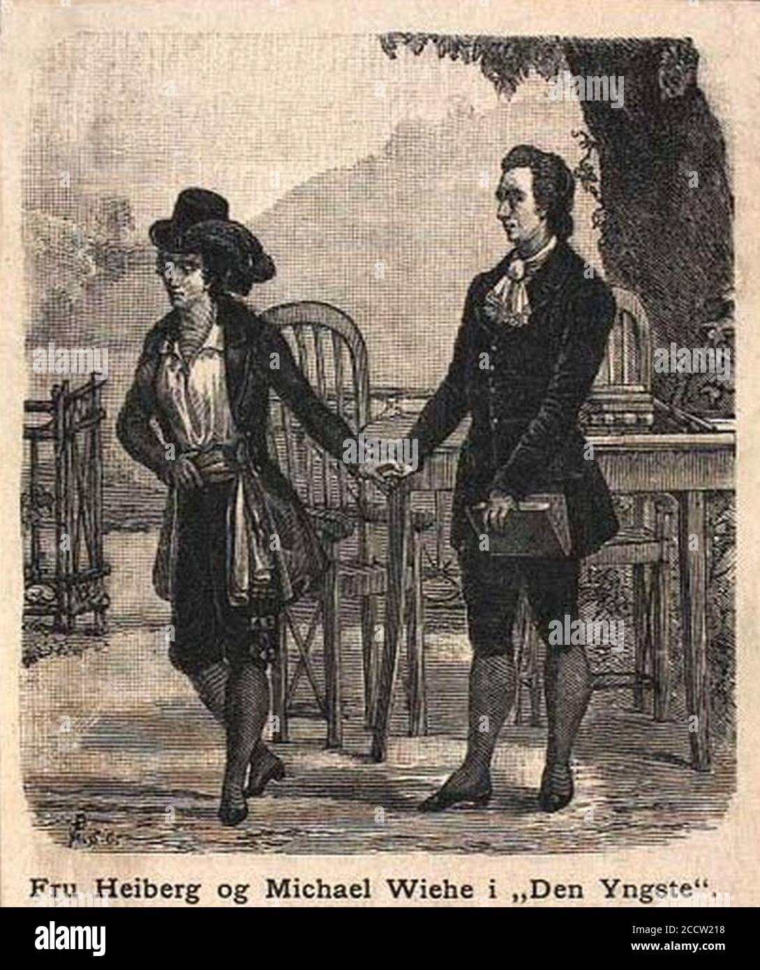 Johanne Luise Heiberg og Michael Wiehe Stock Photo - Alamy