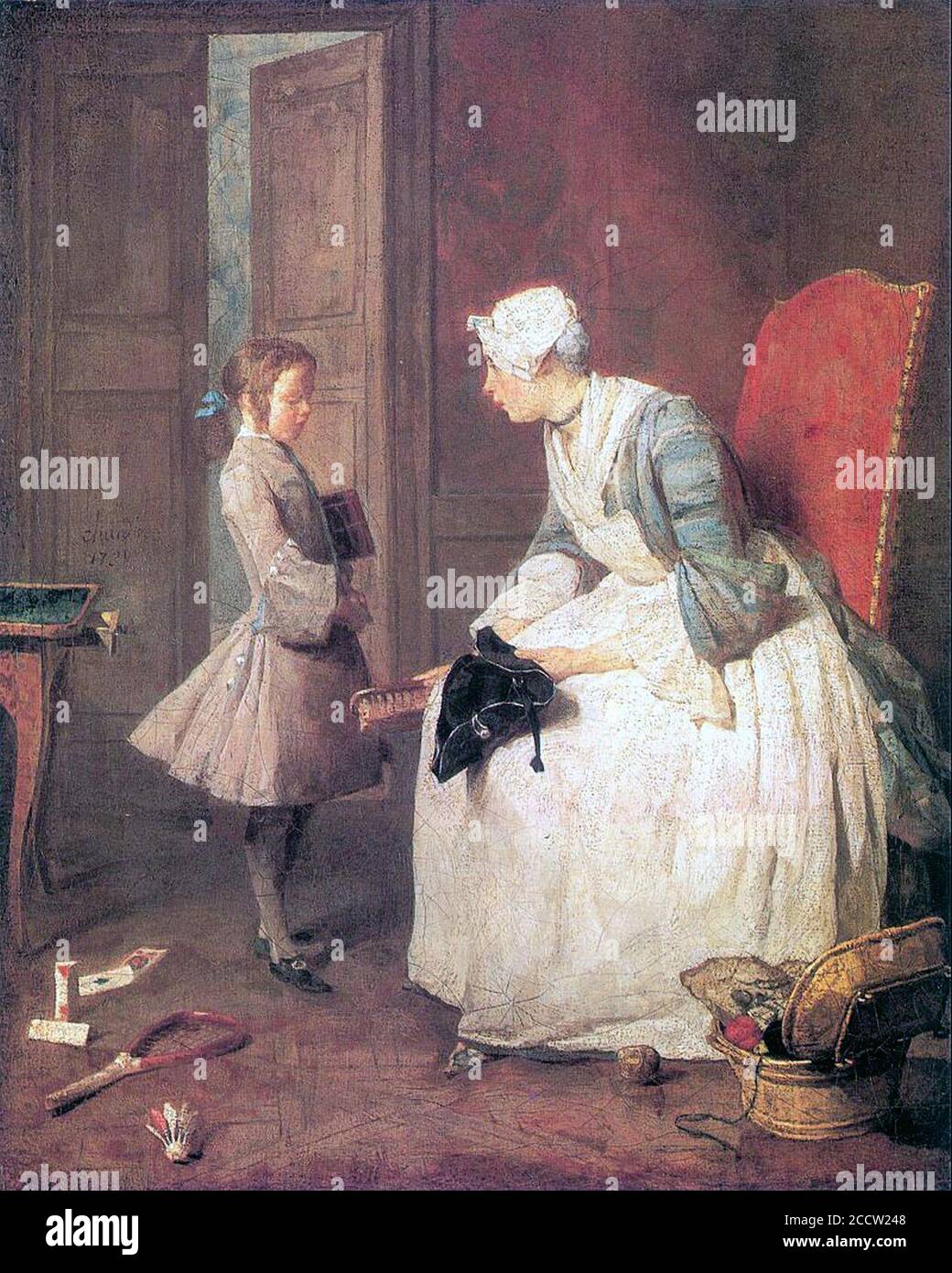 Jean-Baptiste Simeon Chardin The Governess Stock Photo - Alamy