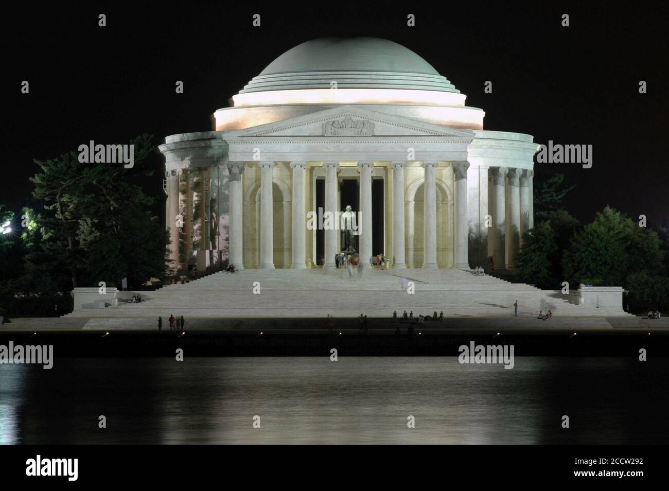 Jefferson Memorial at night Stock Photo - Alamy