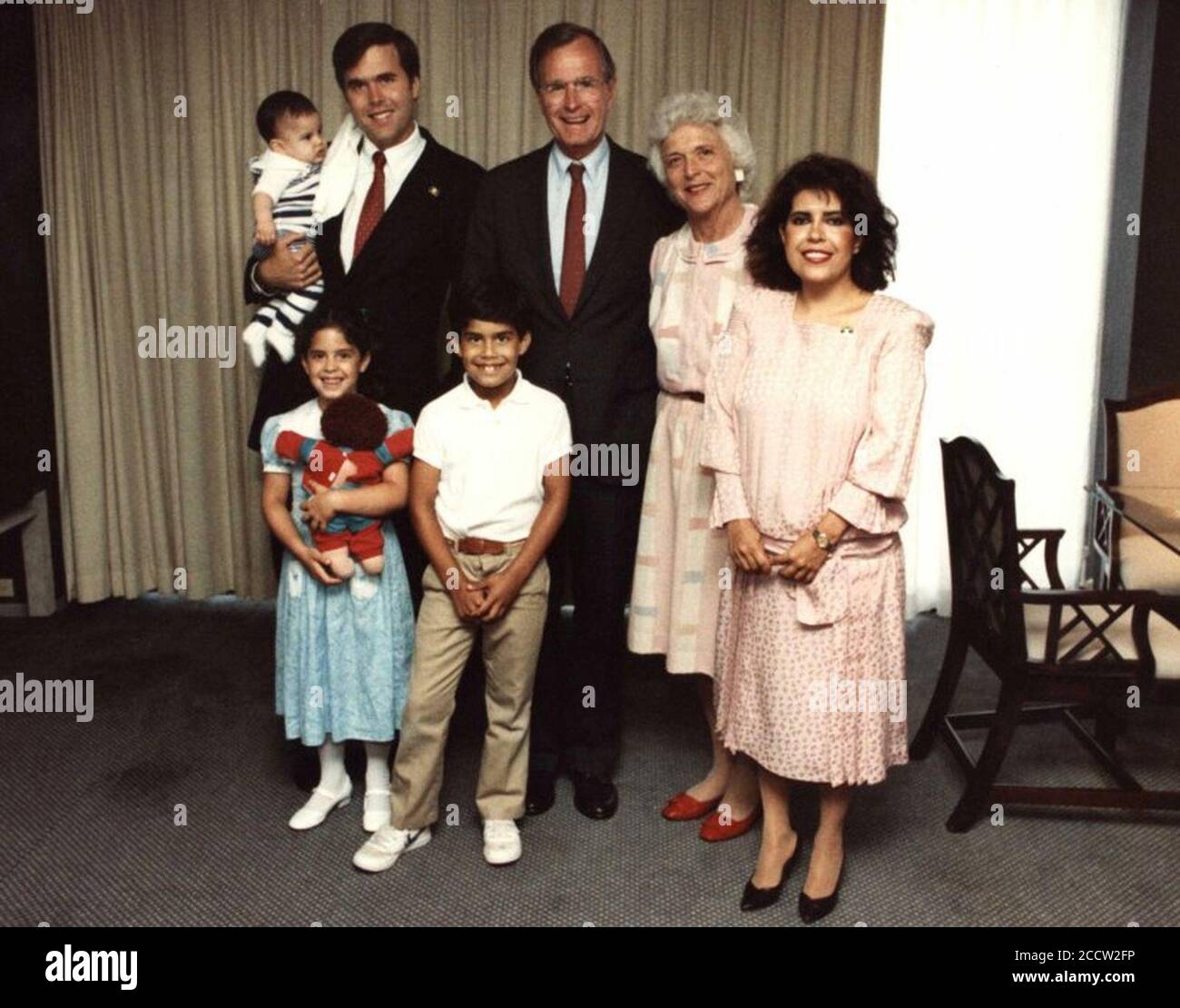 Jeb Bush's family in 1984 Stock Photo - Alamy