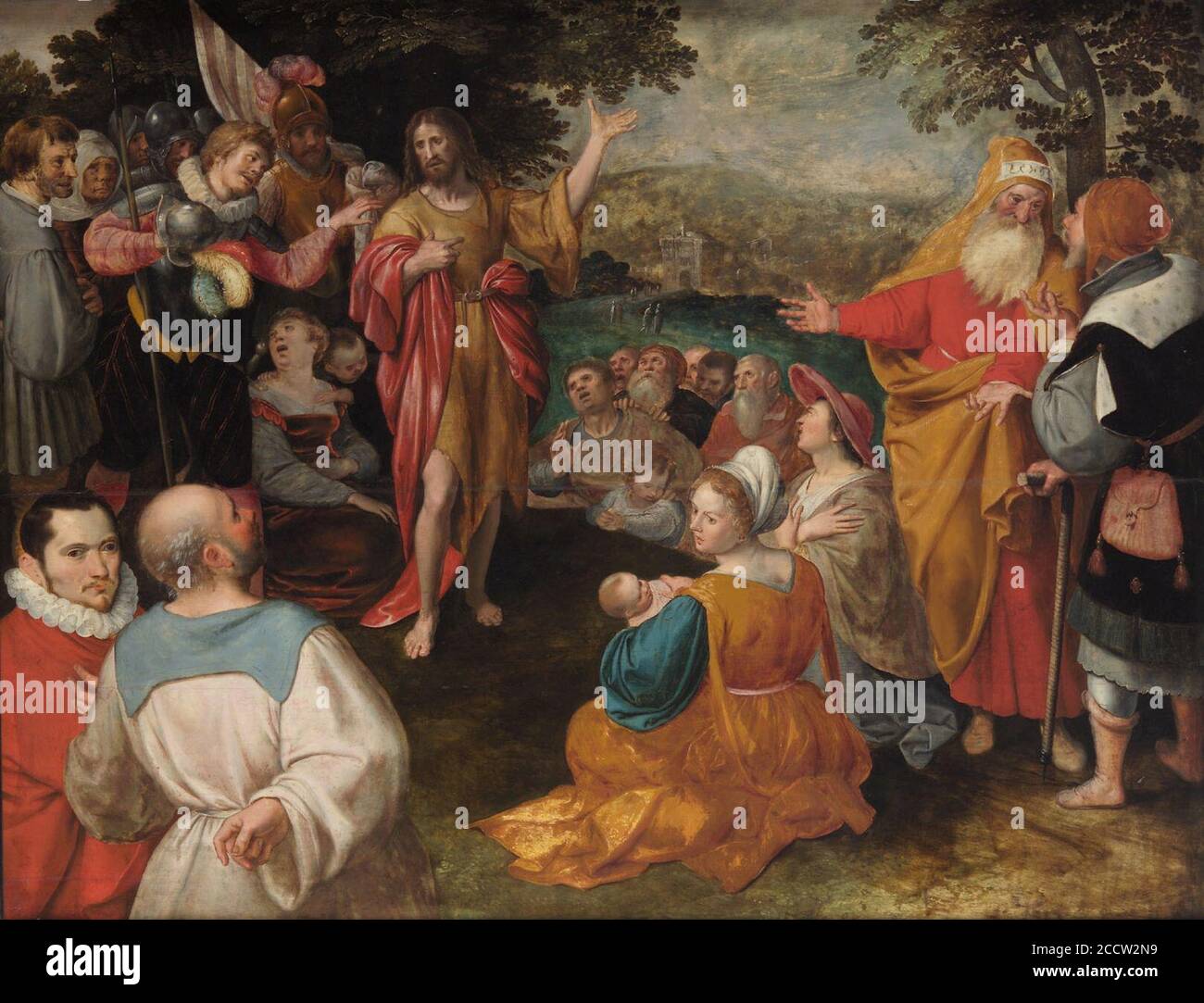 Jaques de II. Gheyn, , - Predigt Johannes d. Täufers Stock Photo - Alamy