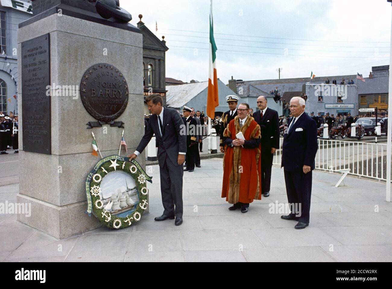 JFK-John Barry Memorial Stock Photo - Alamy