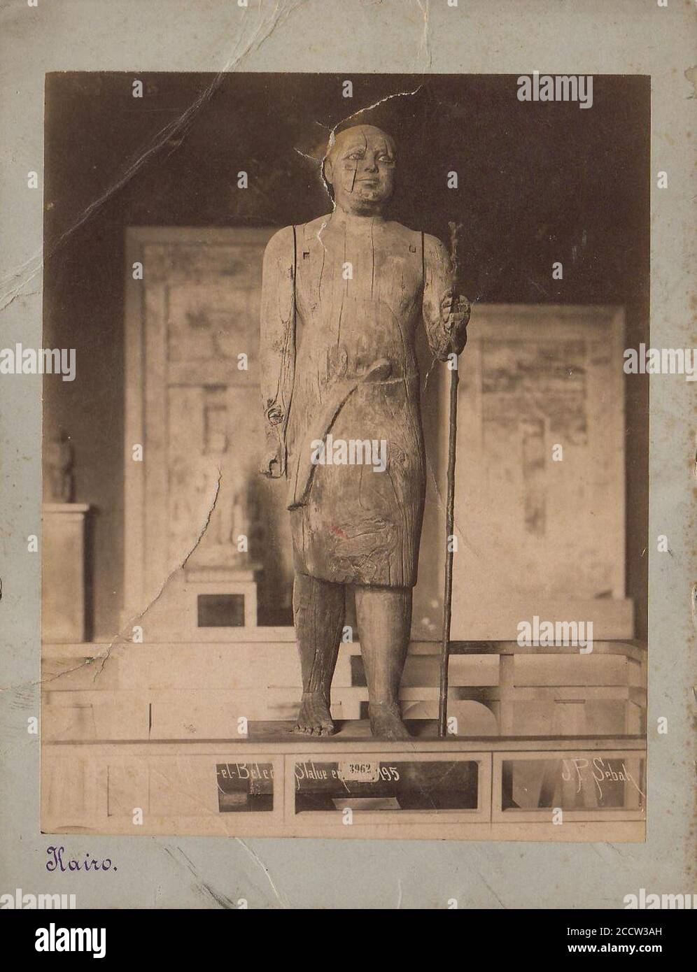 Jean Pascal Sebah n. 195 - Statue - Cairo - 1880s Stock Photo - Alamy