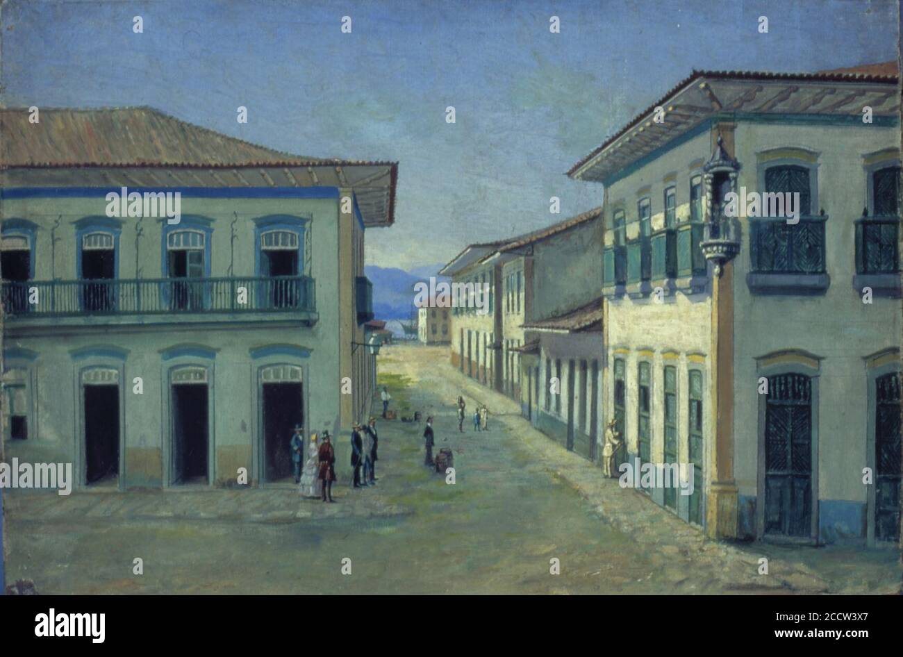 Jesus, Benedito Calixto de - Largo do Rosário em Santos, 1850 Stock ...