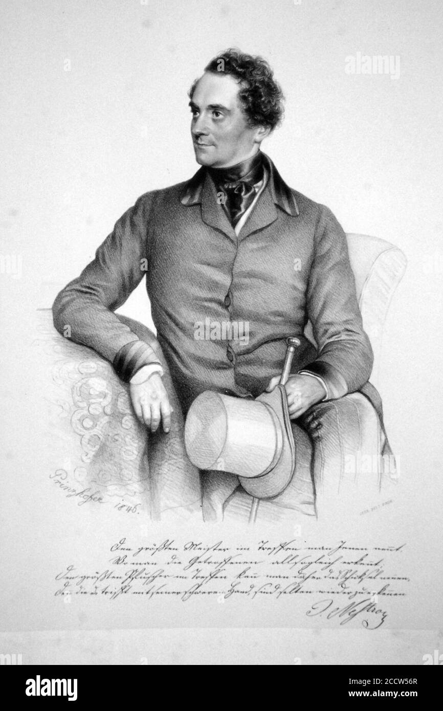 Johann Nestroy August Prinzhofer Stock Photo - Alamy