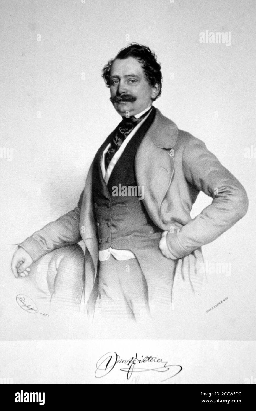 Johann Michael Pfisterer Litho Stock Photo - Alamy