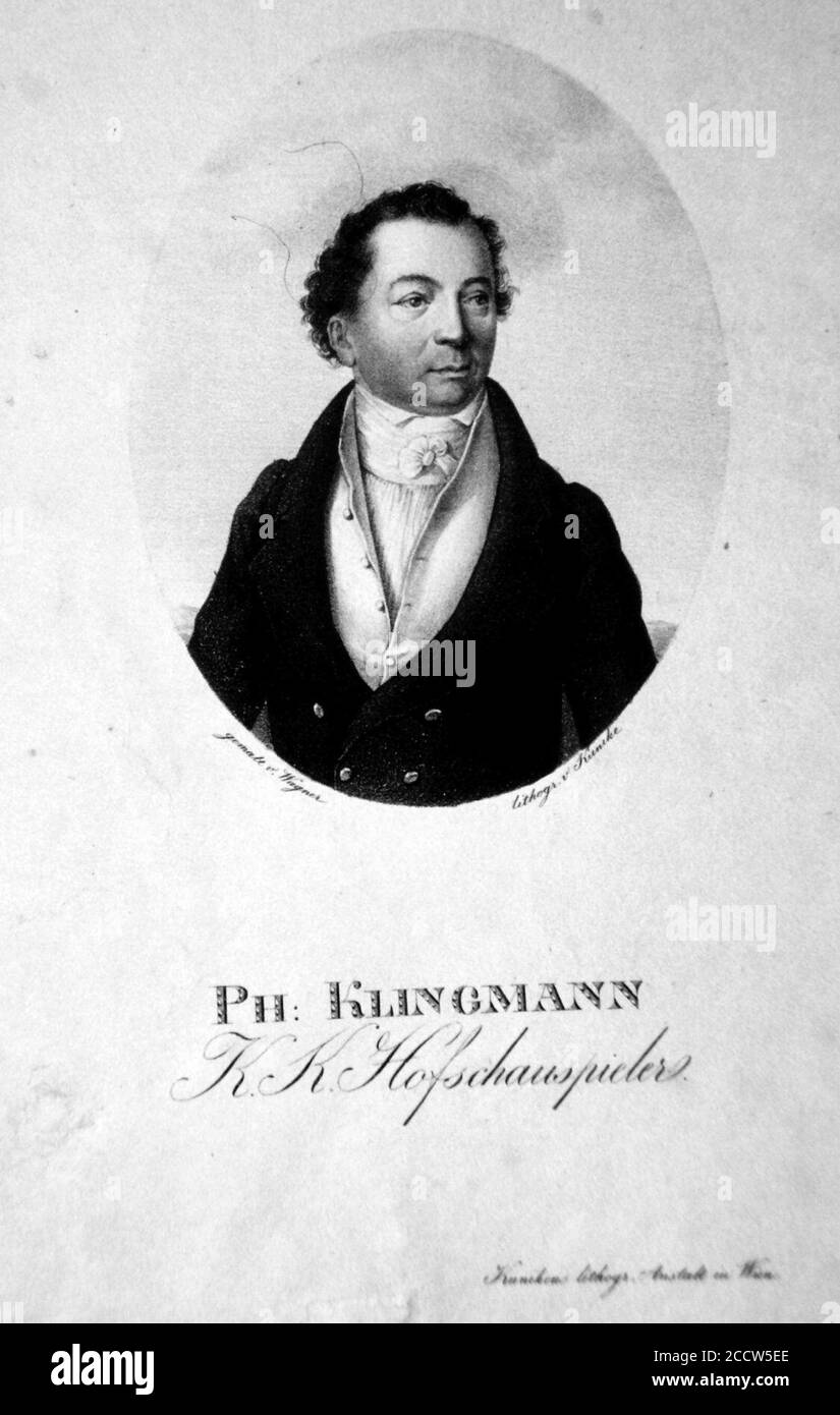 Johann Philipp Klingmann Litho Stock Photo - Alamy