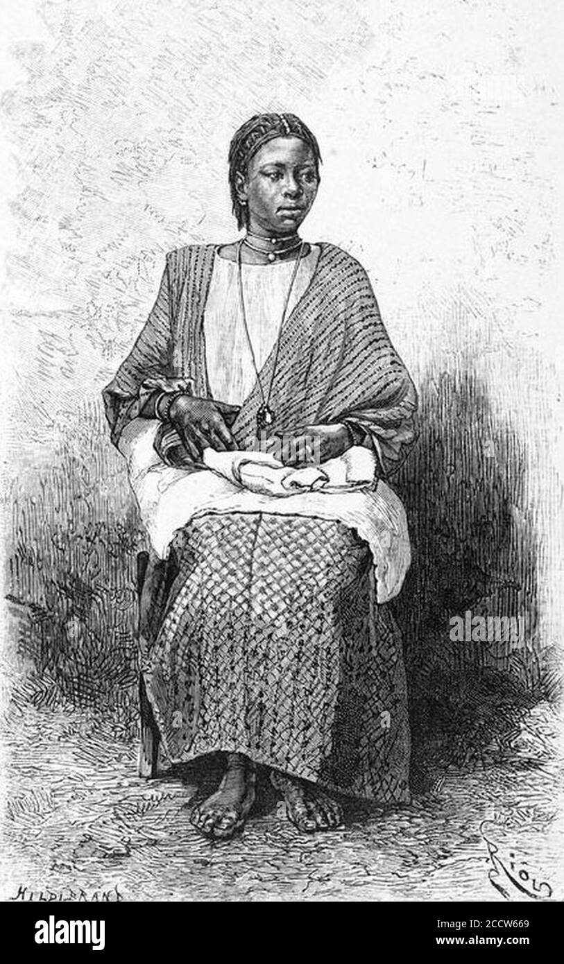 Jeune fille wolof de Saint-Louis-1889 Stock Photo - Alamy