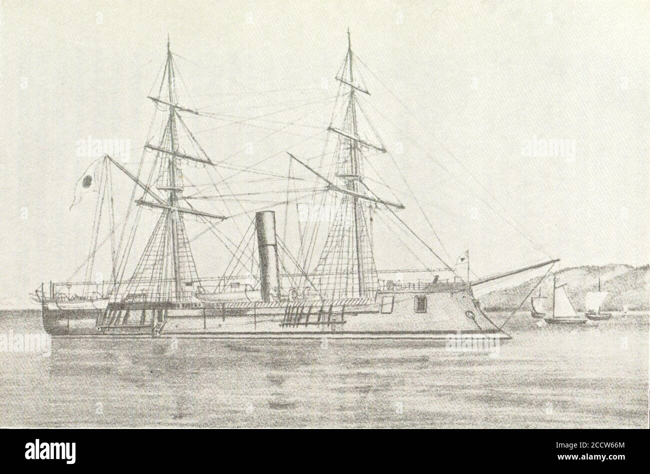 Japanese ironclad Adzuma (1866 Stock Photo - Alamy