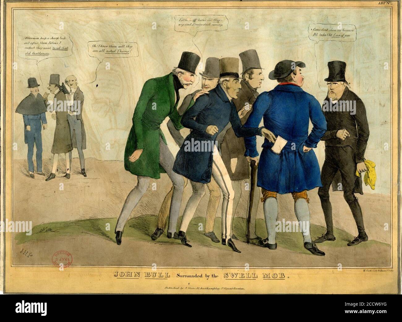 John Bull surrounded by the Swell Mob (BM 1935,0522.4.182 Stock Photo ...