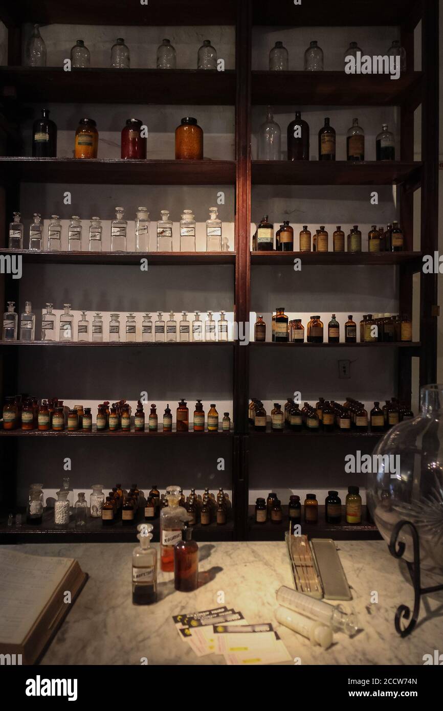 Old pharmacy where medicines were prepared in an artisanal way Stock ...