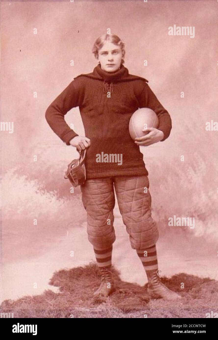 John Brallier 1895 W&J uniform cropped Stock Photo - Alamy