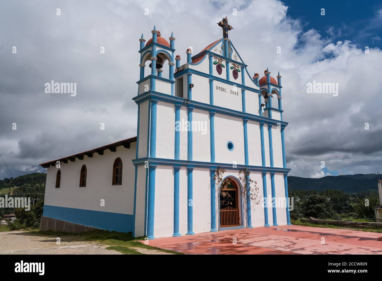 An 18th century colonial Catholic church in the village of Chilil in ...