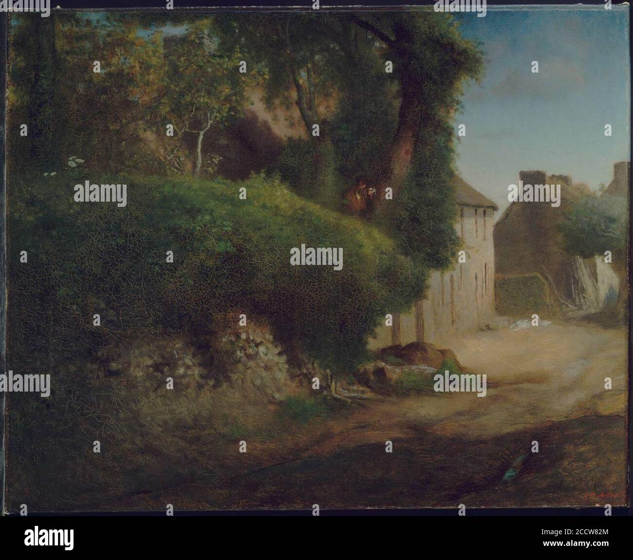 Jean-François Millet - Millet's Family Home at Gruchy Stock Photo - Alamy