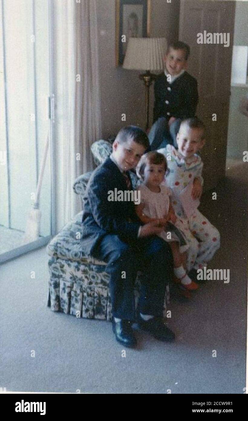 Jeb, Dorothy, Neil and Marvin Bush. Christmas 1961 Stock Photo - Alamy
