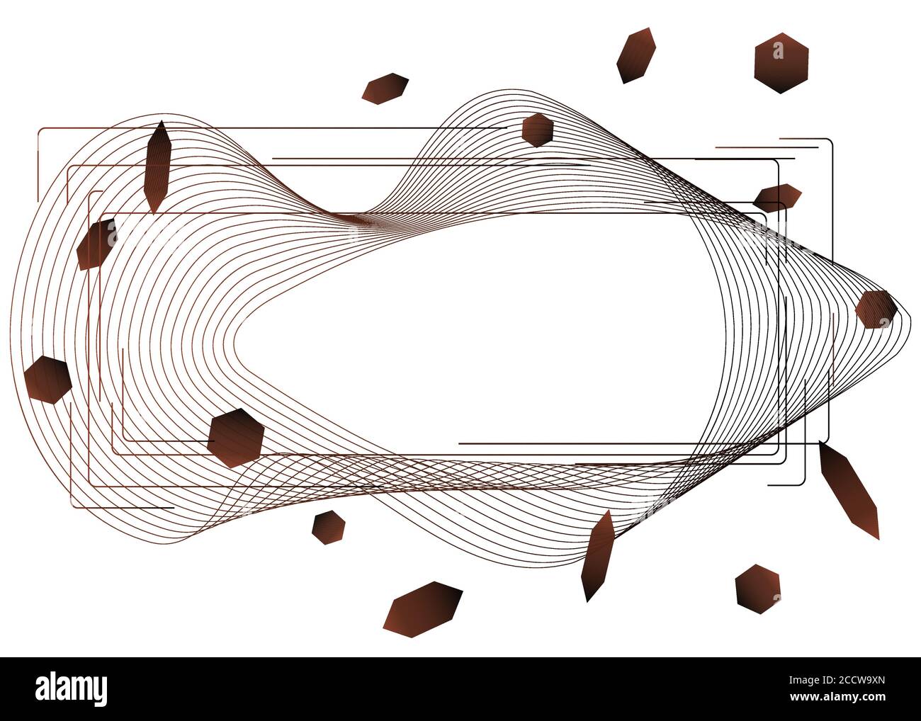 Abstract Background With Dynamic Linear Waves Modern Colored Poster Composition Of Geometric