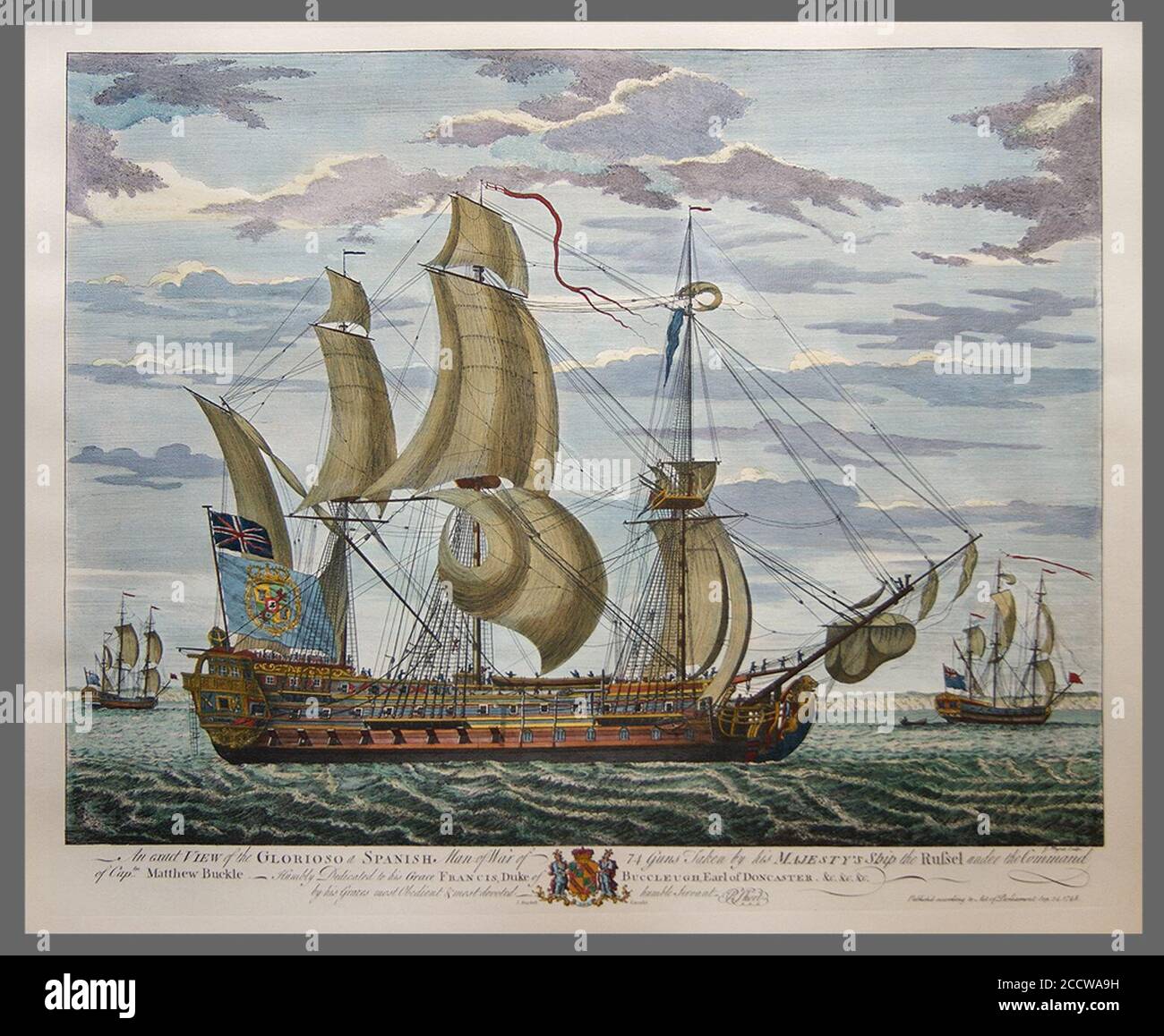 John Boydell, 1748 - Exact view of 'Glorioso', a Spanish Man of War ...