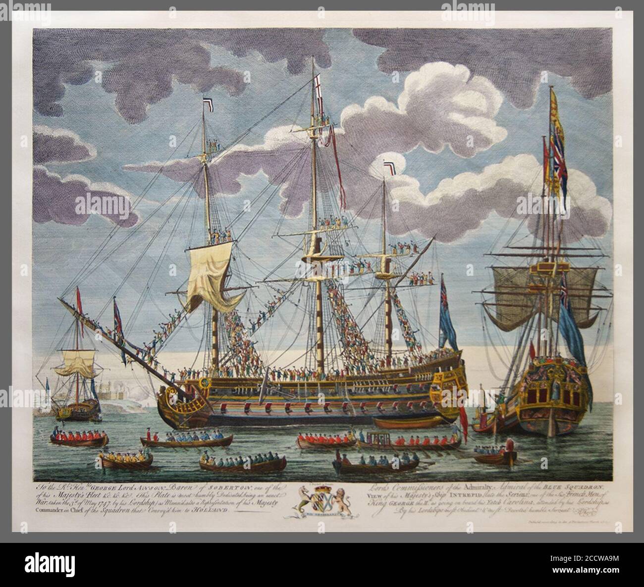John Boydell, 1750 - An Exact view of HMS 'Intrepid' late the 'Serieux ...