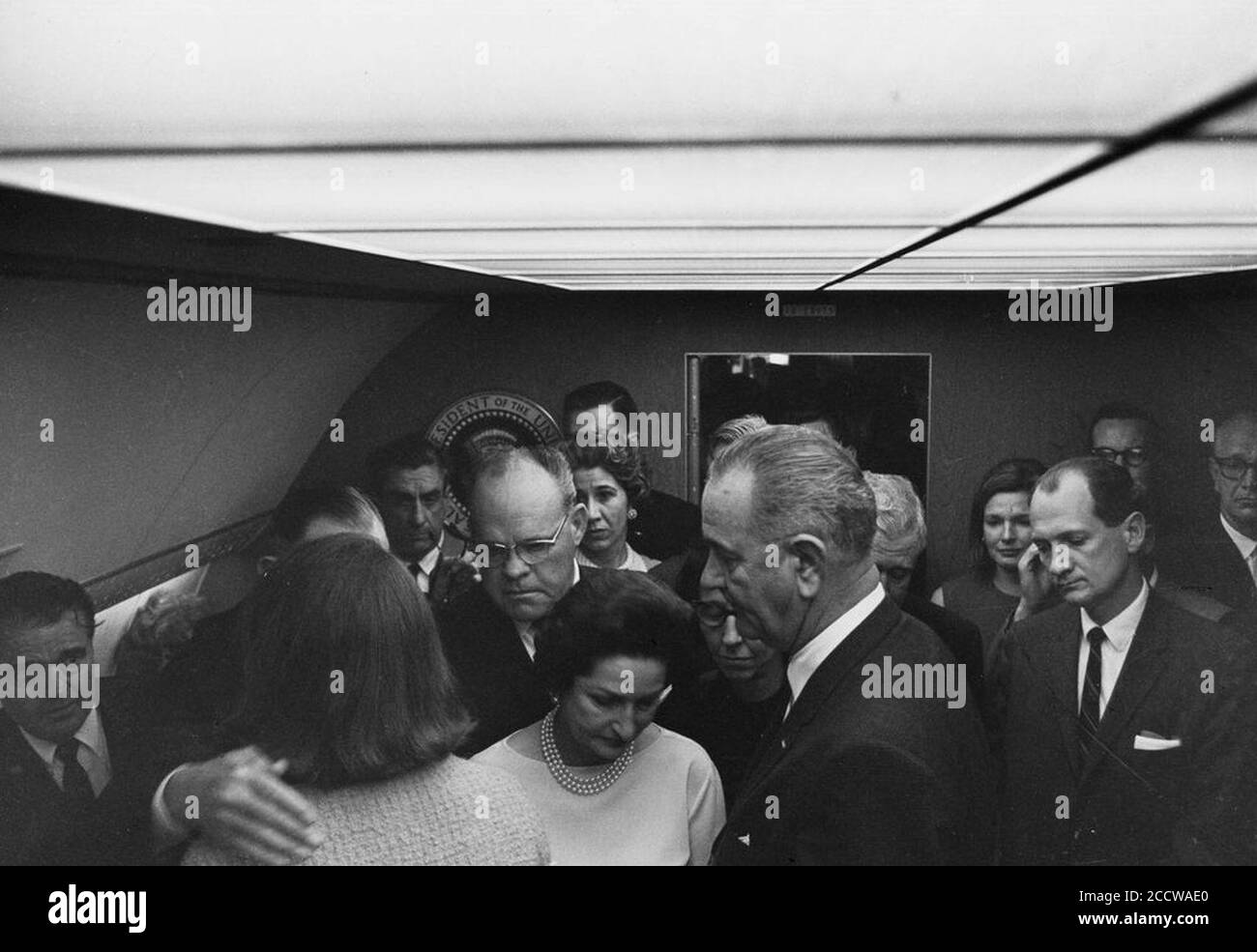 Swearing-in ceremony aboard Air Force One LBJ as President (12 Stock ...