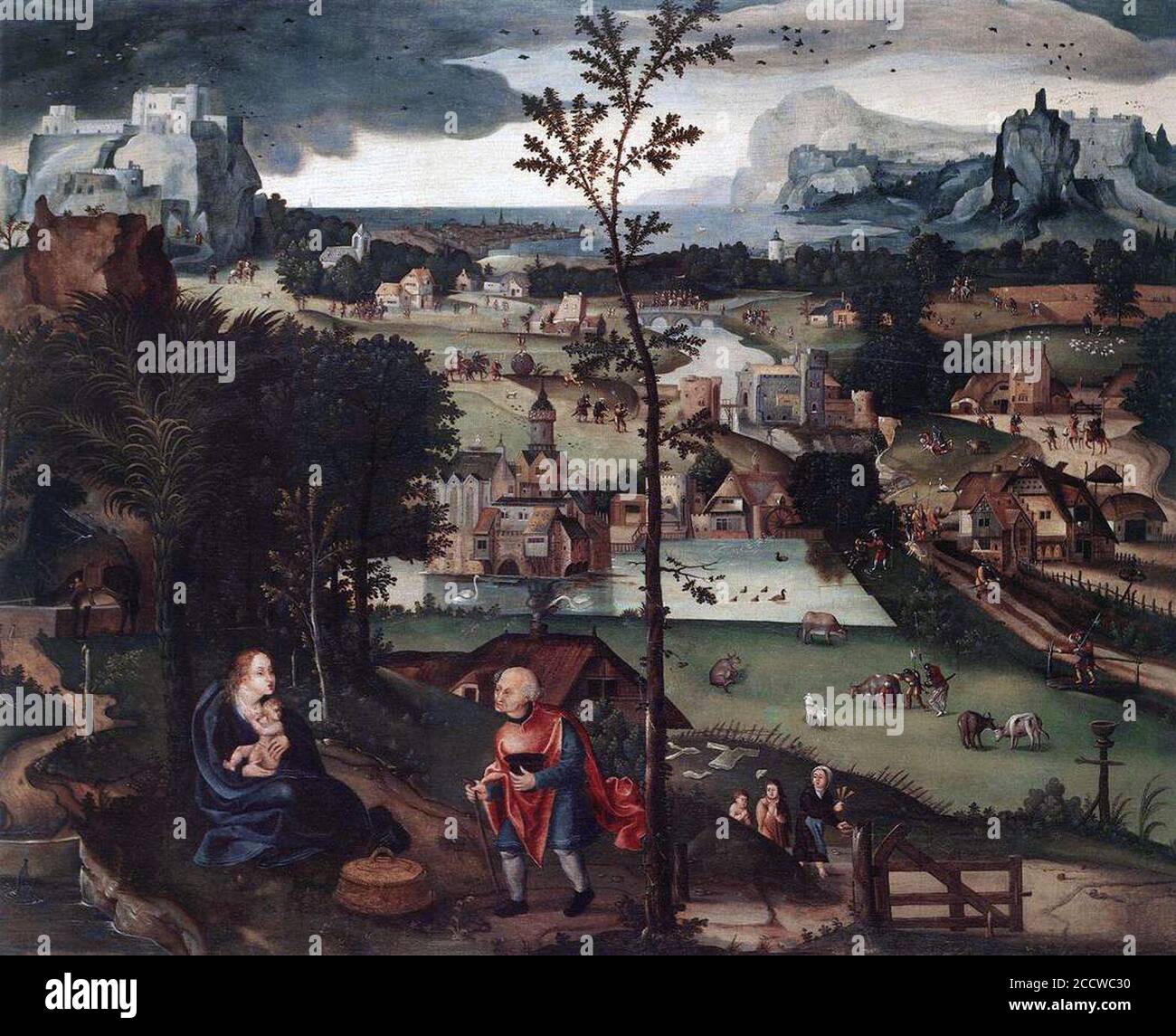 Joachim Patinir - Landscape with the Rest on the Flight Stock Photo - Alamy