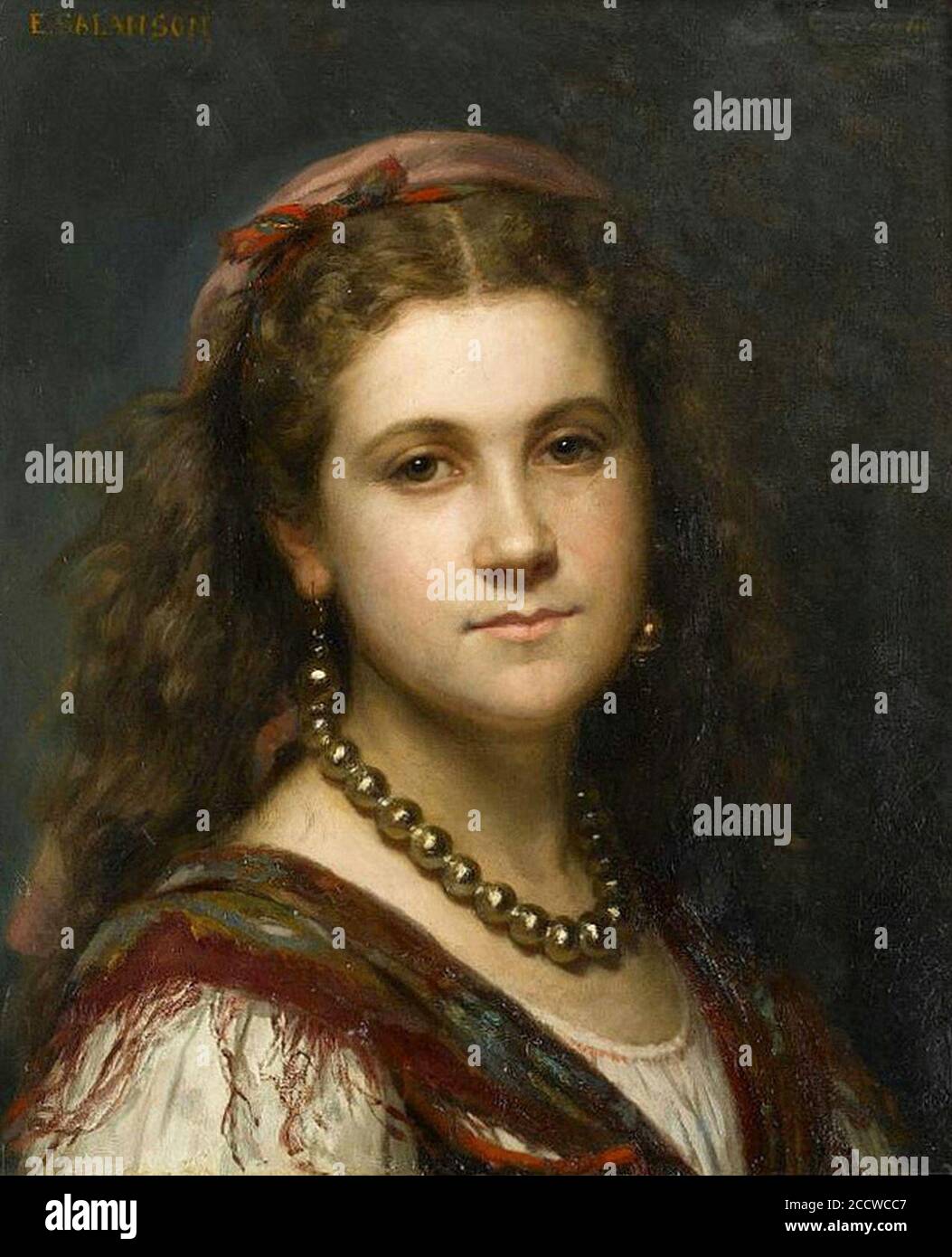 Jeune fille au collier Stock Photo - Alamy