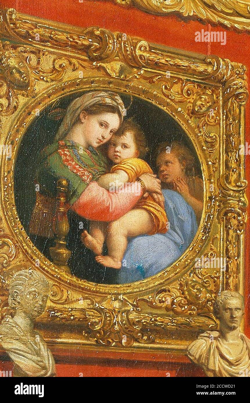 Johan Zoffany - Tribuna of the Uffizi - 03 raffaello Stock Photo - Alamy