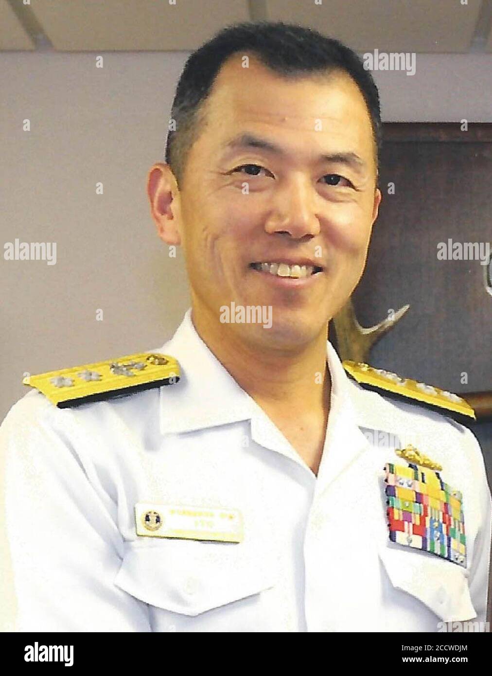 JMSDF Rear Admiral Hidetoshi Iwasaki Stock Photo - Alamy