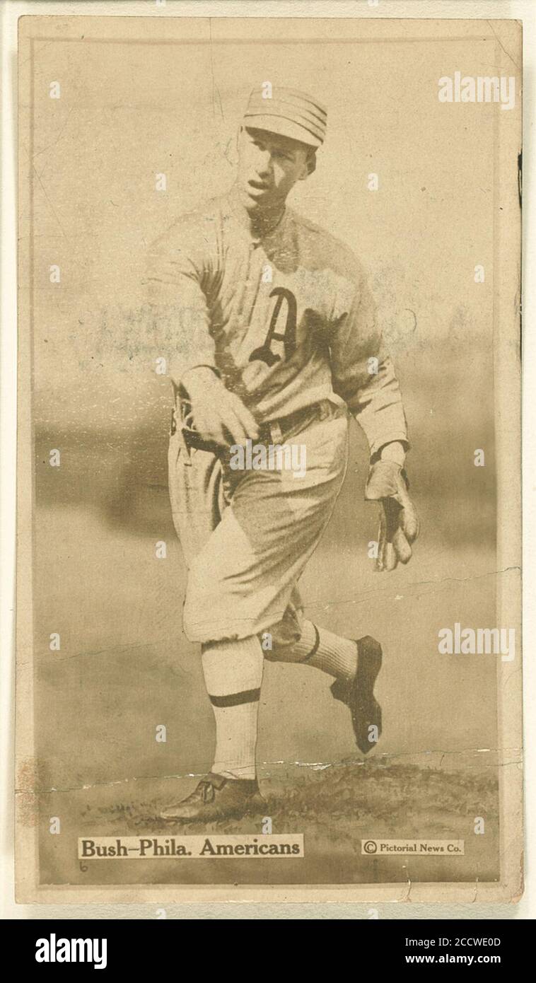 Joe Bush, Philadelphia Athletics, baseball card portrait Stock Photo - Alamy