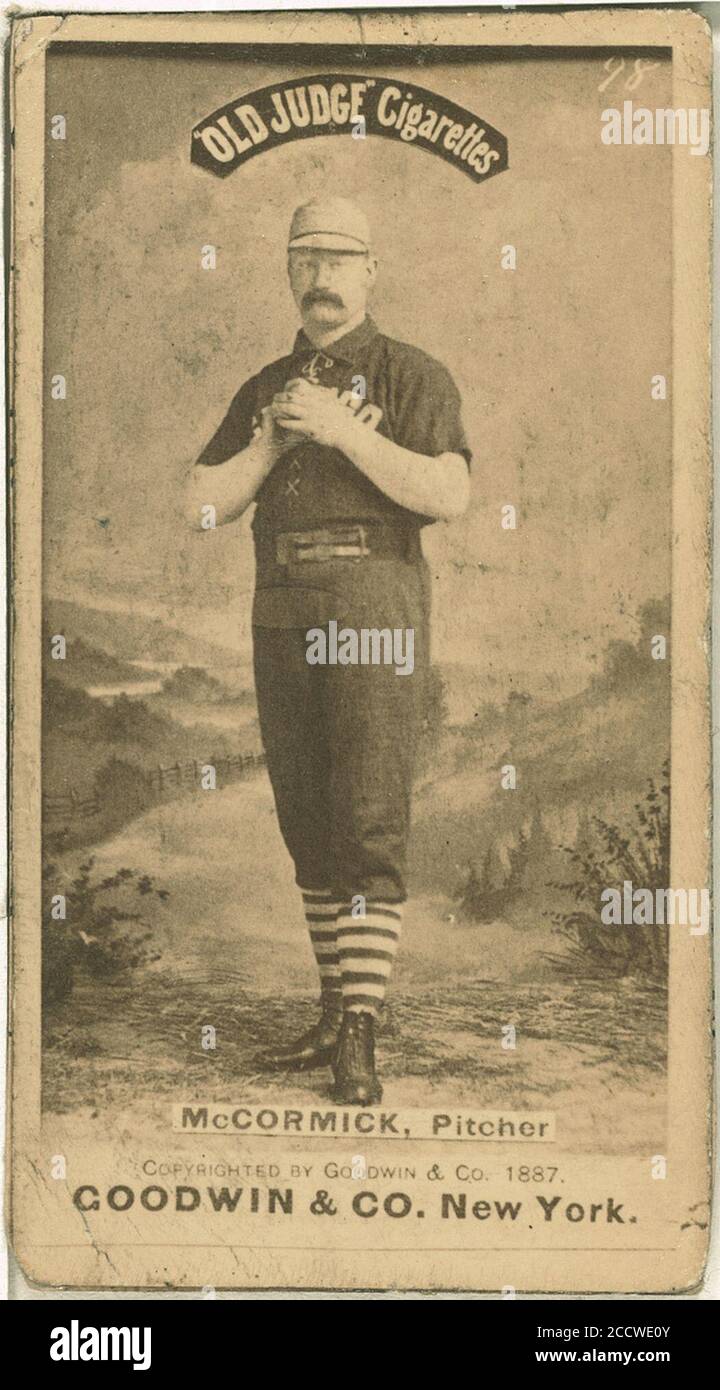 Jim McCormick, Chicago White Stockings, baseball card portrait Stock ...