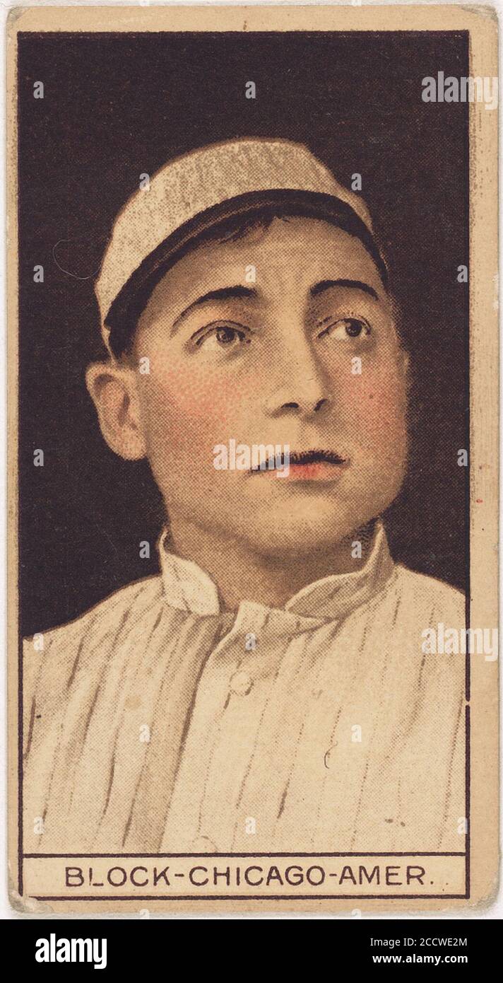Jimmy Block, Chicago White Sox, baseball card portrait Stock Photo - Alamy