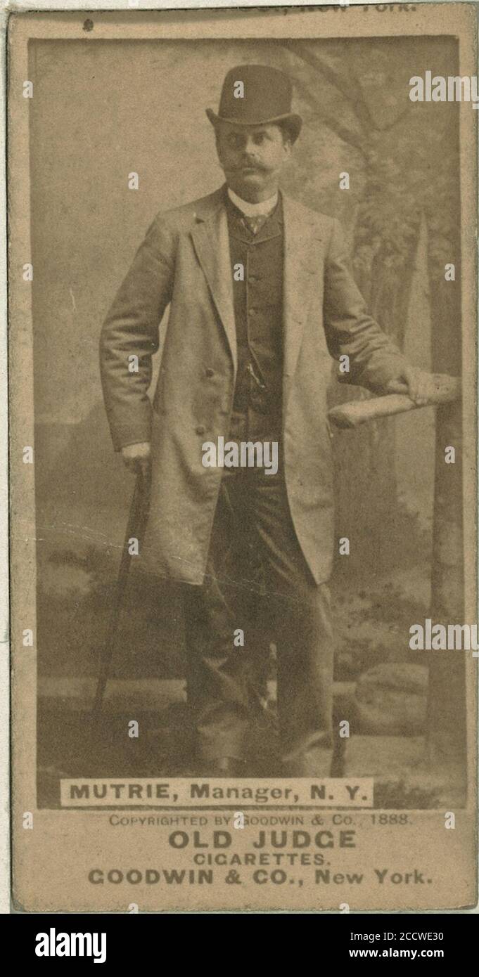 Jim Mutrie, New York Giants, baseball card portrait Stock Photo - Alamy