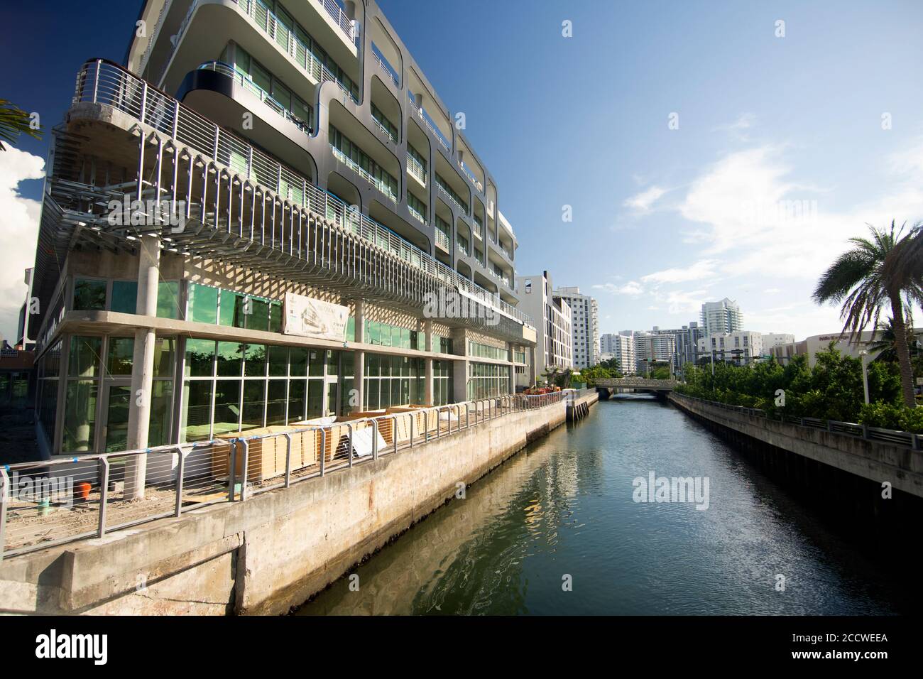 Water channel in Miami Beach, Florida, USA Stock Photo - Alamy