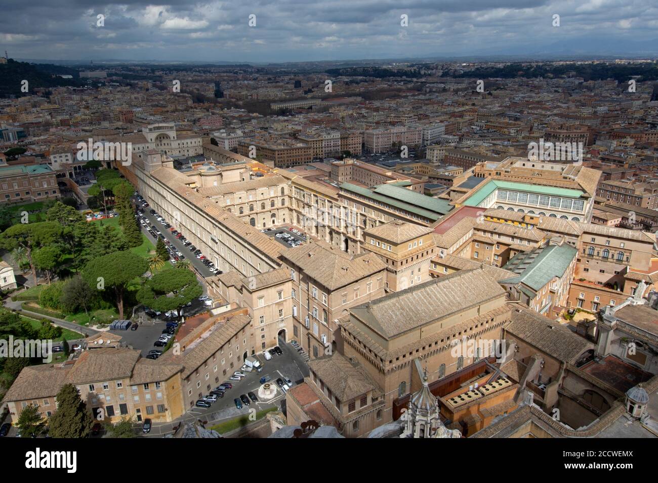 Top view of the Vatican Museum, Vatican, City, Vatican Stock Photo - Alamy