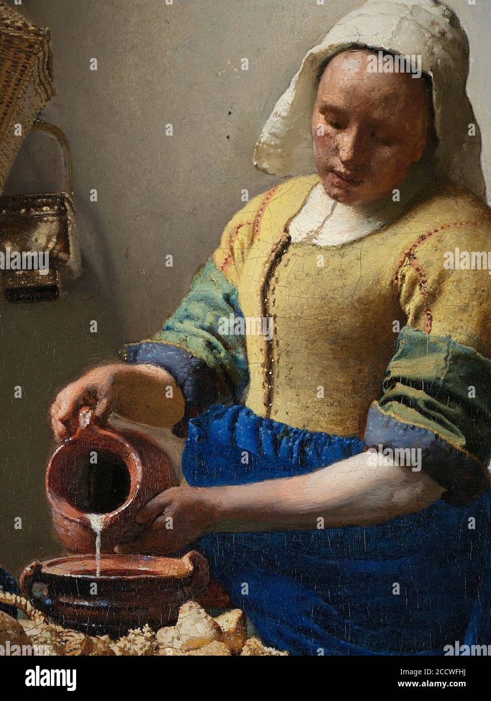 Johannes Vermeer - Het melkmeisje Stock Photo - Alamy