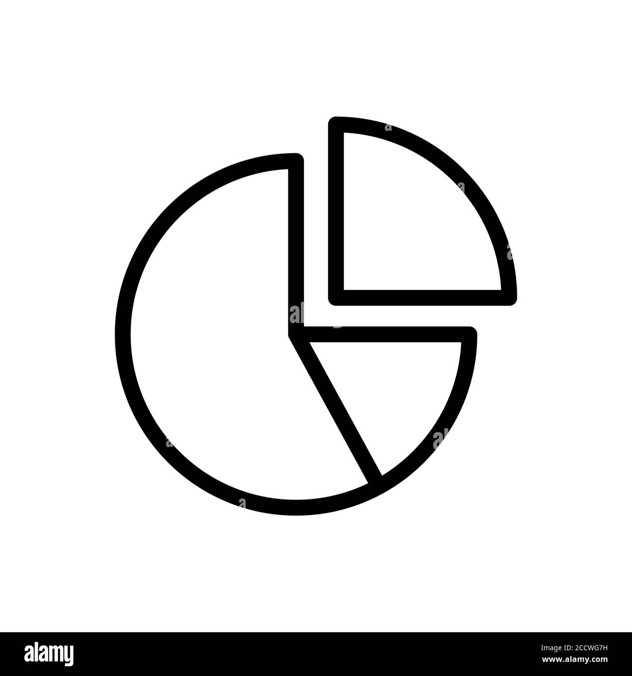 circle chart symbol line icon, Vector Illustration Stock Vector Image ...