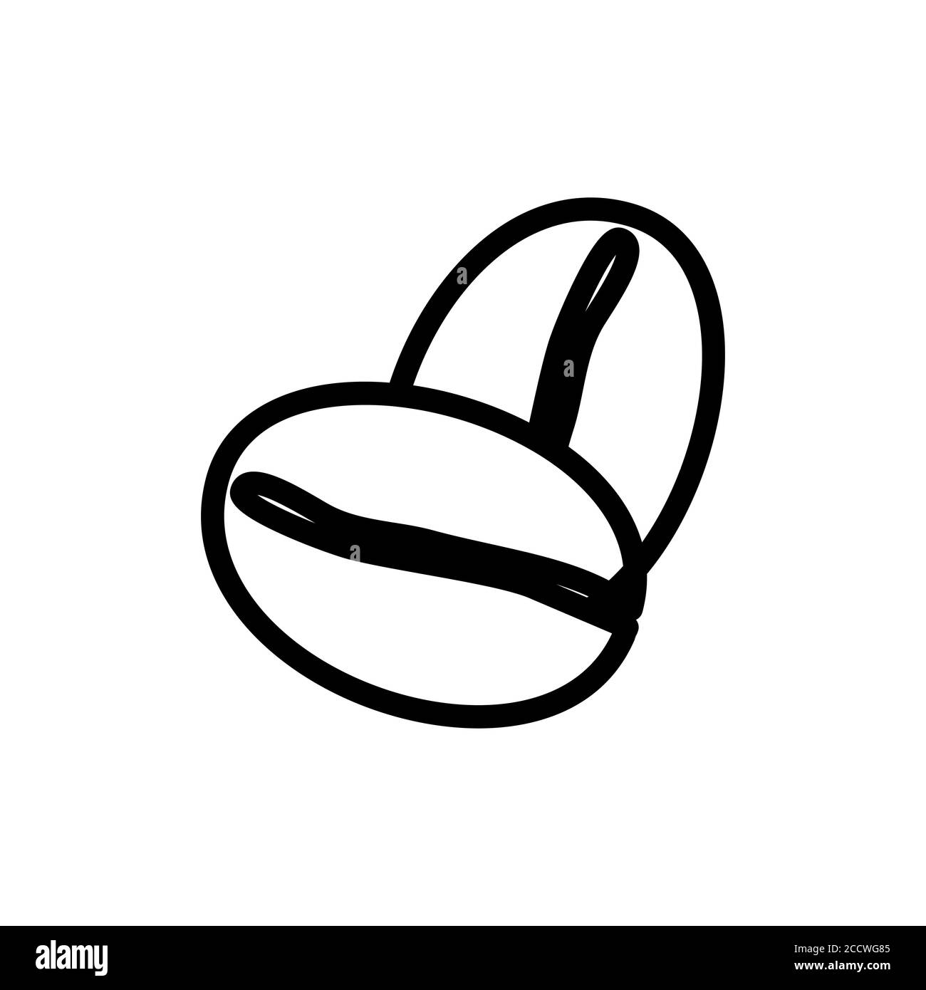 coffee bean symbol line icon, Vector Illustration Stock Vector Image ...