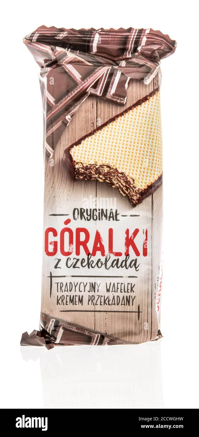 Winneconne , WI - 16 August 2020: A package of Goralki chocolate wafers ...