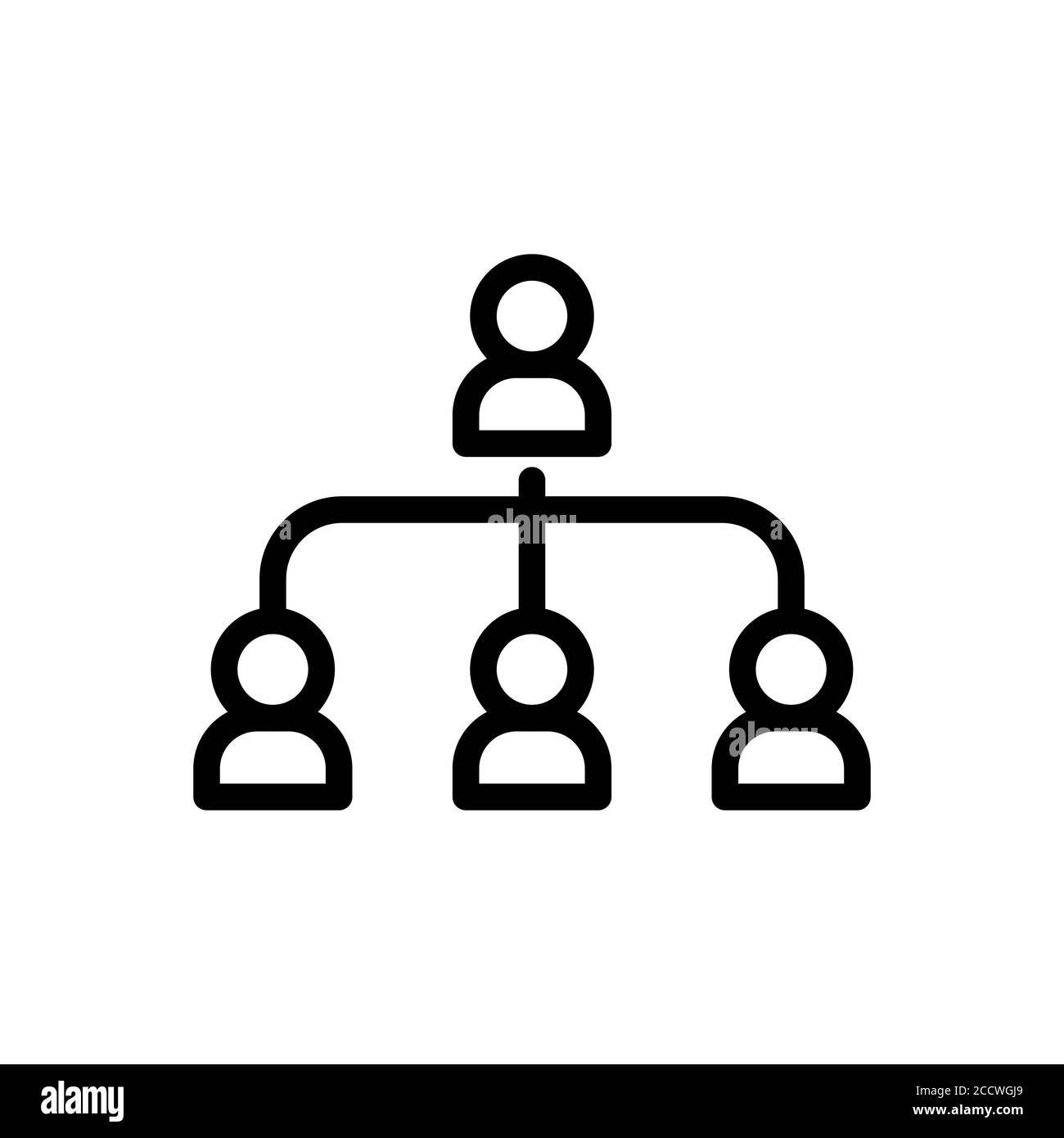 leadership connection, community symbol line icon, Vector Illustration ...