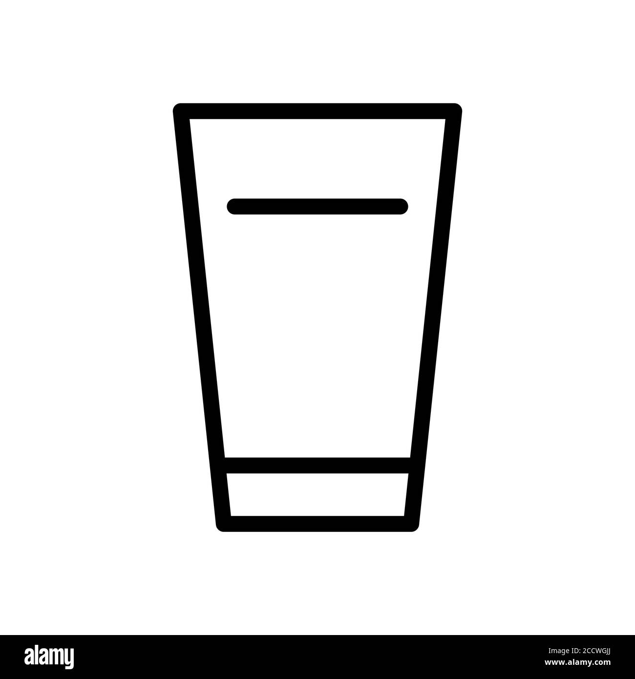 glass symbol line icon, Vector Illustration Stock Vector Image & Art ...