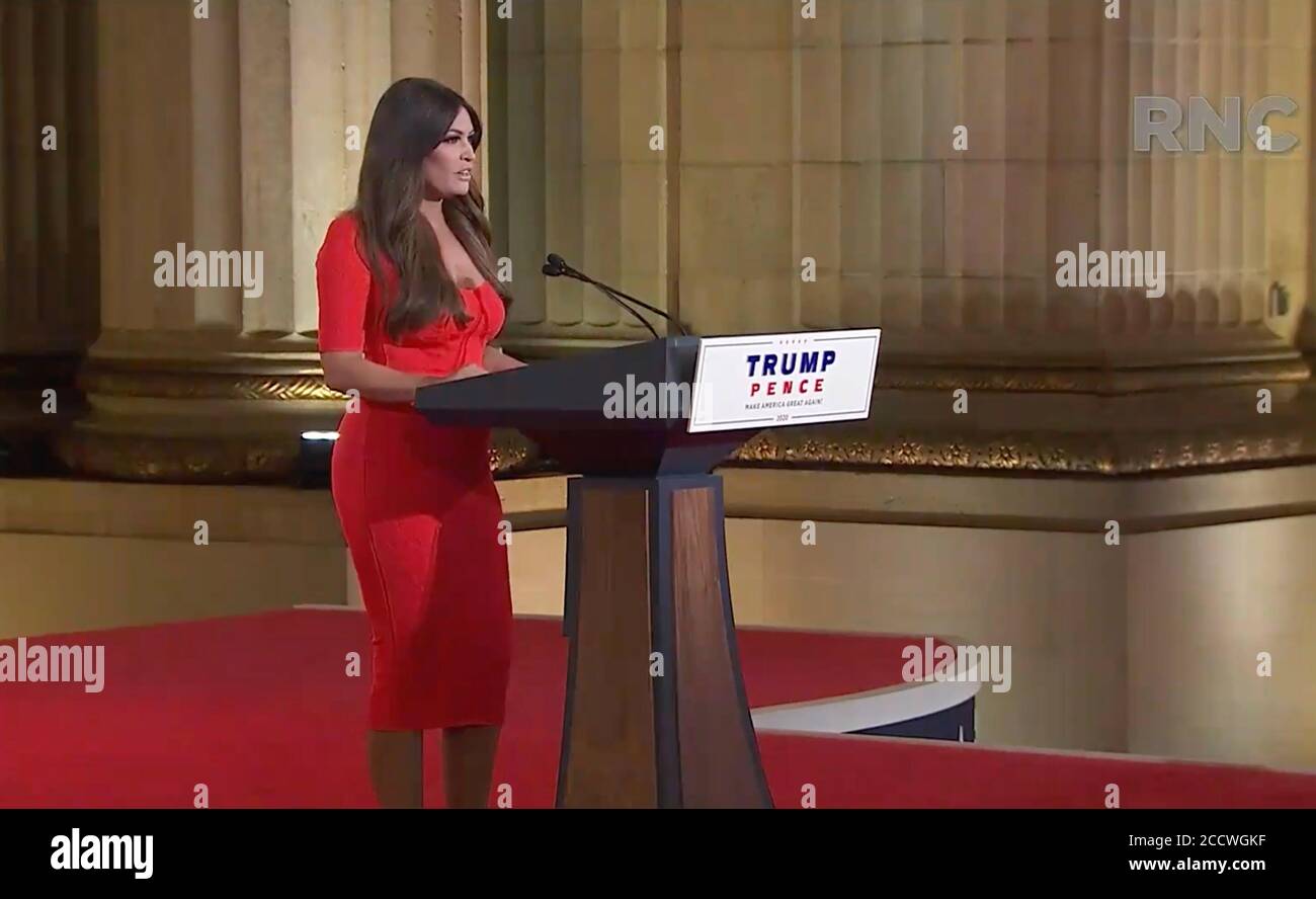 In this image from the Republican National Convention video feed ...