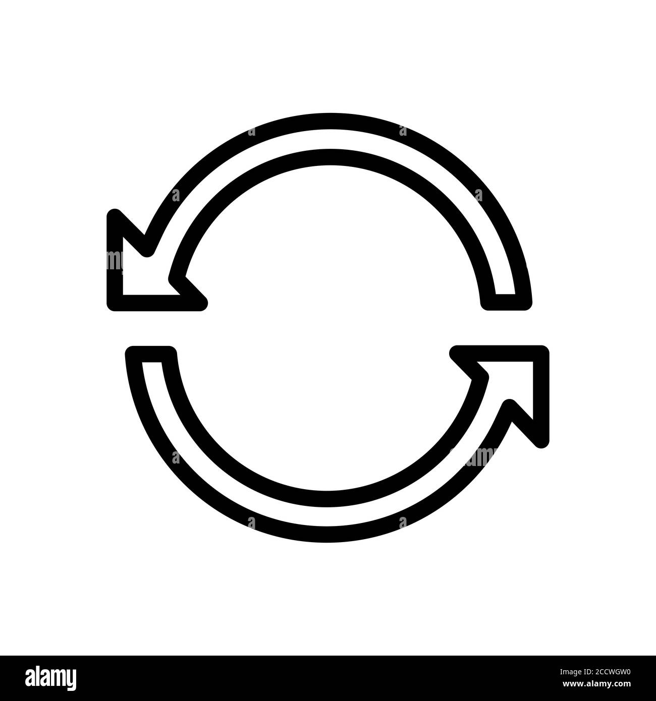 recycle, loading symbol line icon, Vector Illustration Stock Vector ...