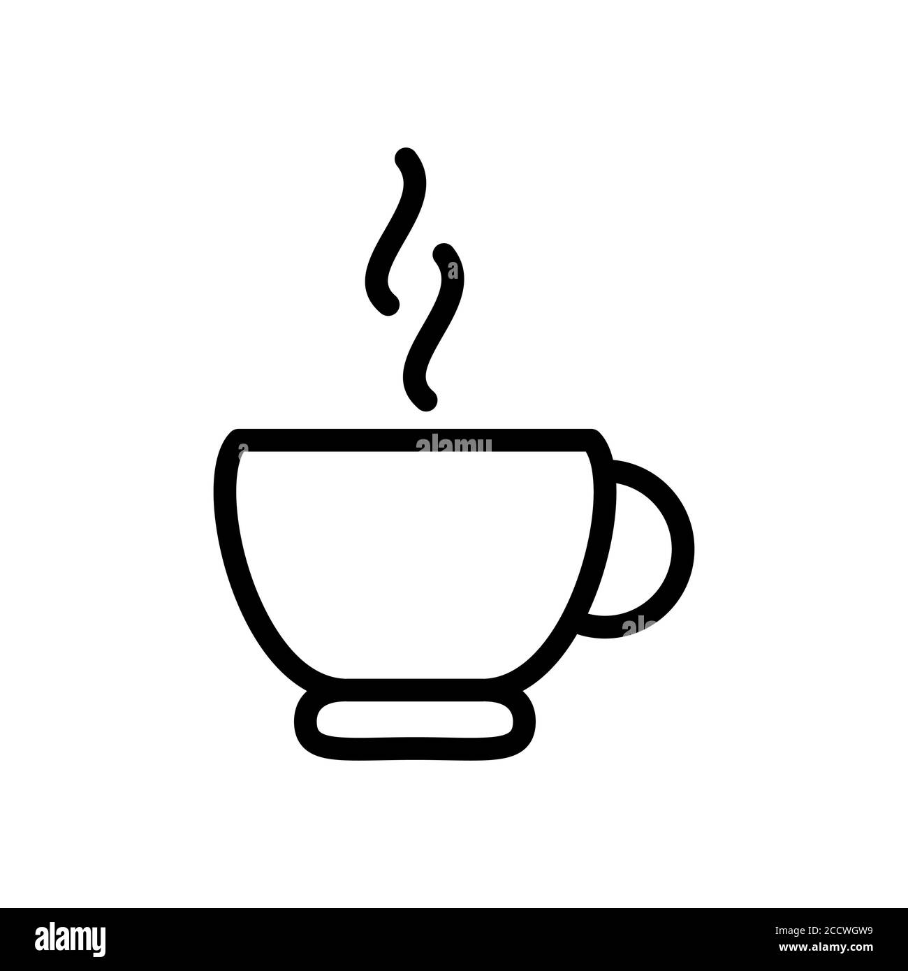 coffee cup symbol line icon, Vector Illustration Stock Vector Image ...