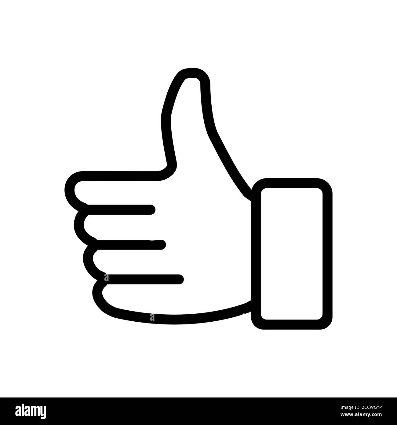 hand thumb symbol line icon, Vector Illustration Stock Vector Image ...