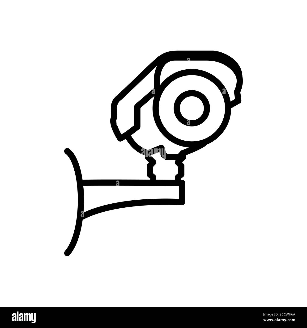 cctv camera security symbol line icon, Vector Illustration Stock Vector ...
