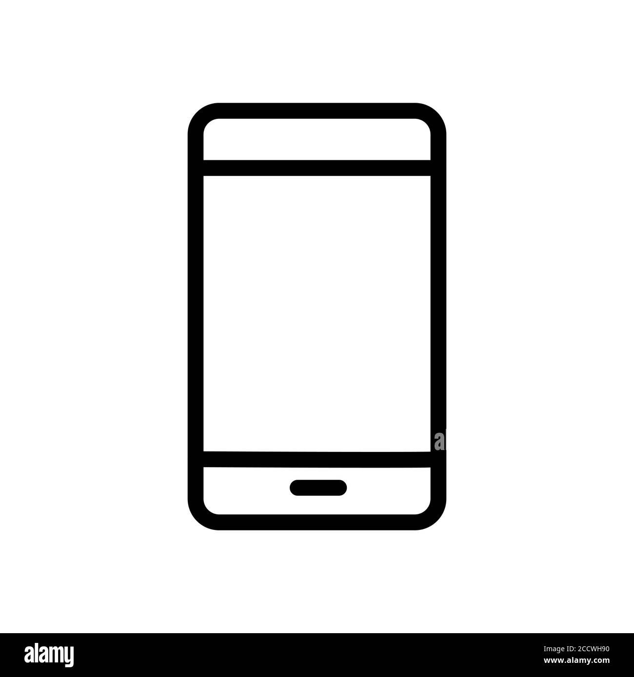 phone symbol line icon, Vector Illustration Stock Vector Image & Art ...