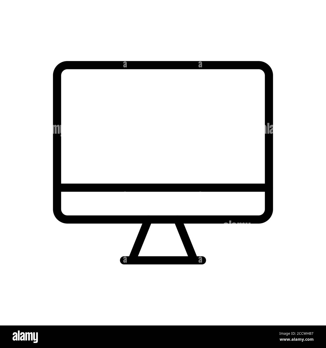 monitor symbol line icon, Vector Illustration Stock Vector Image & Art ...