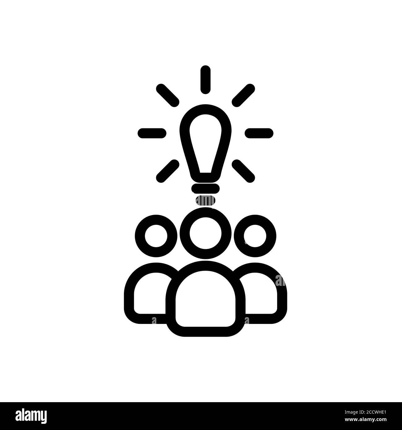 group people, bulb icon Stock Vector Image & Art - Alamy